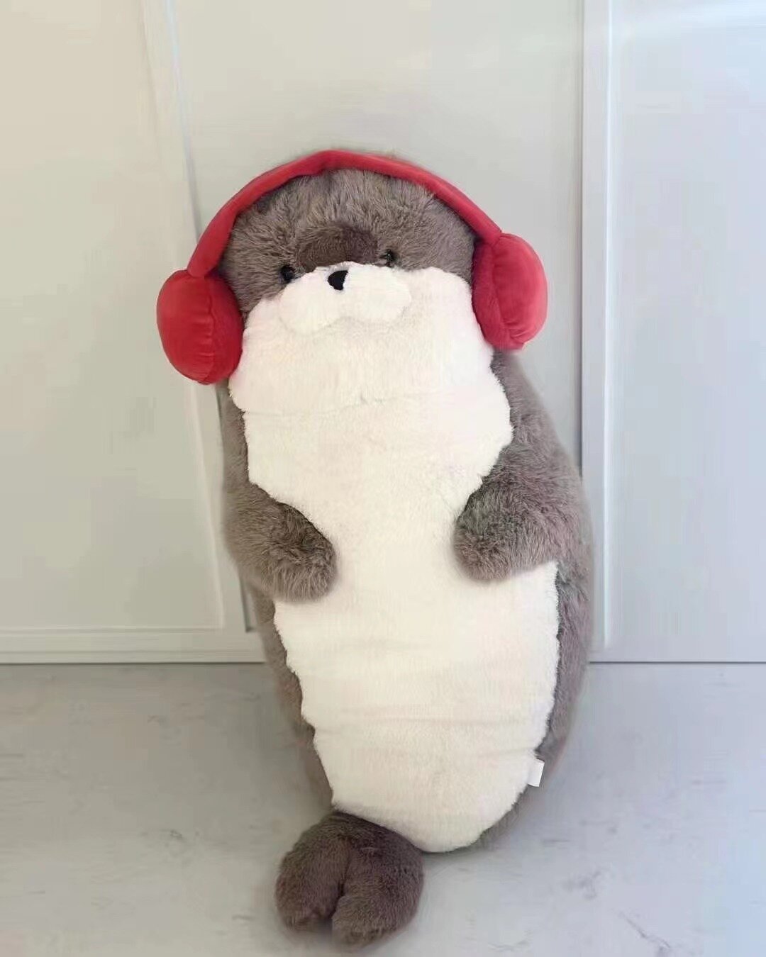 Мягкая плюшевая игрушка в виде тюленя в наушниках, милая кукла для сна и объятий, очень мягкая плюшевая игрушка, подарок на день рождения для мальчиков и девочек.