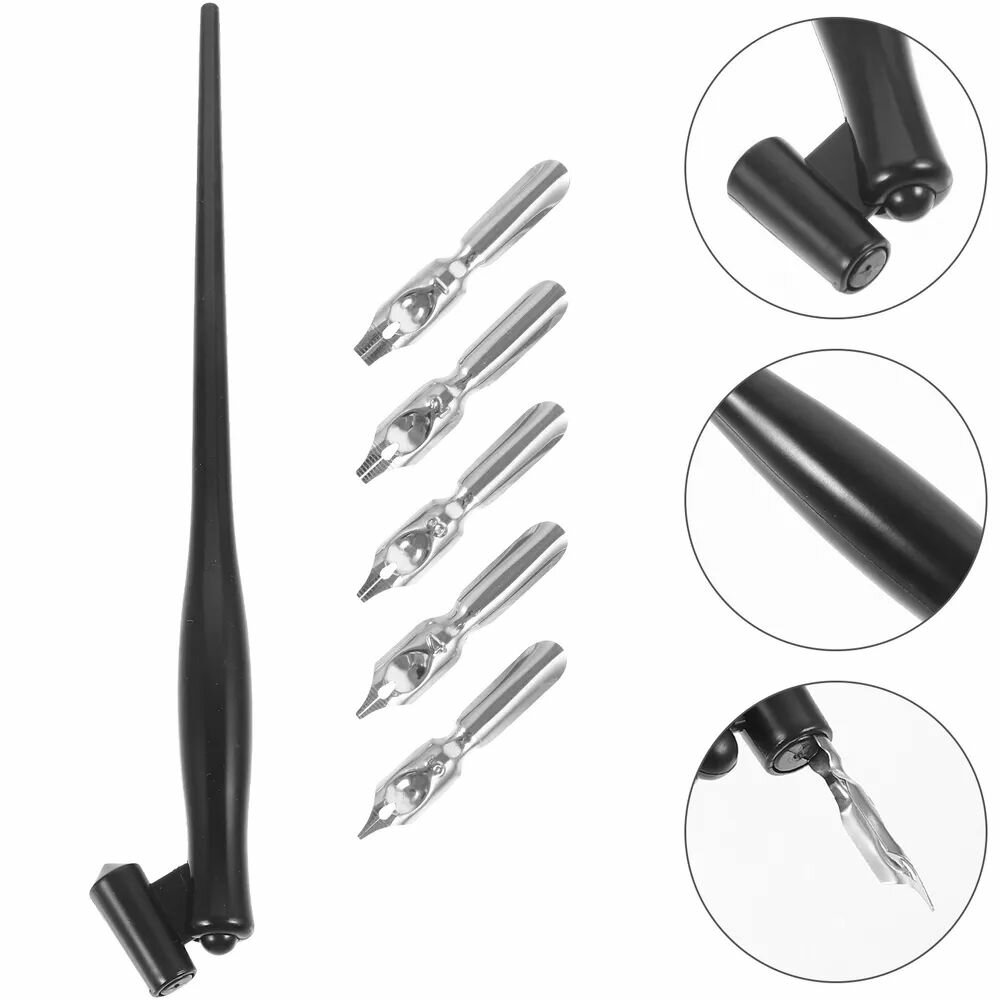 Металлический набор для каллиграфии с изогнутым пером для домашнего использования