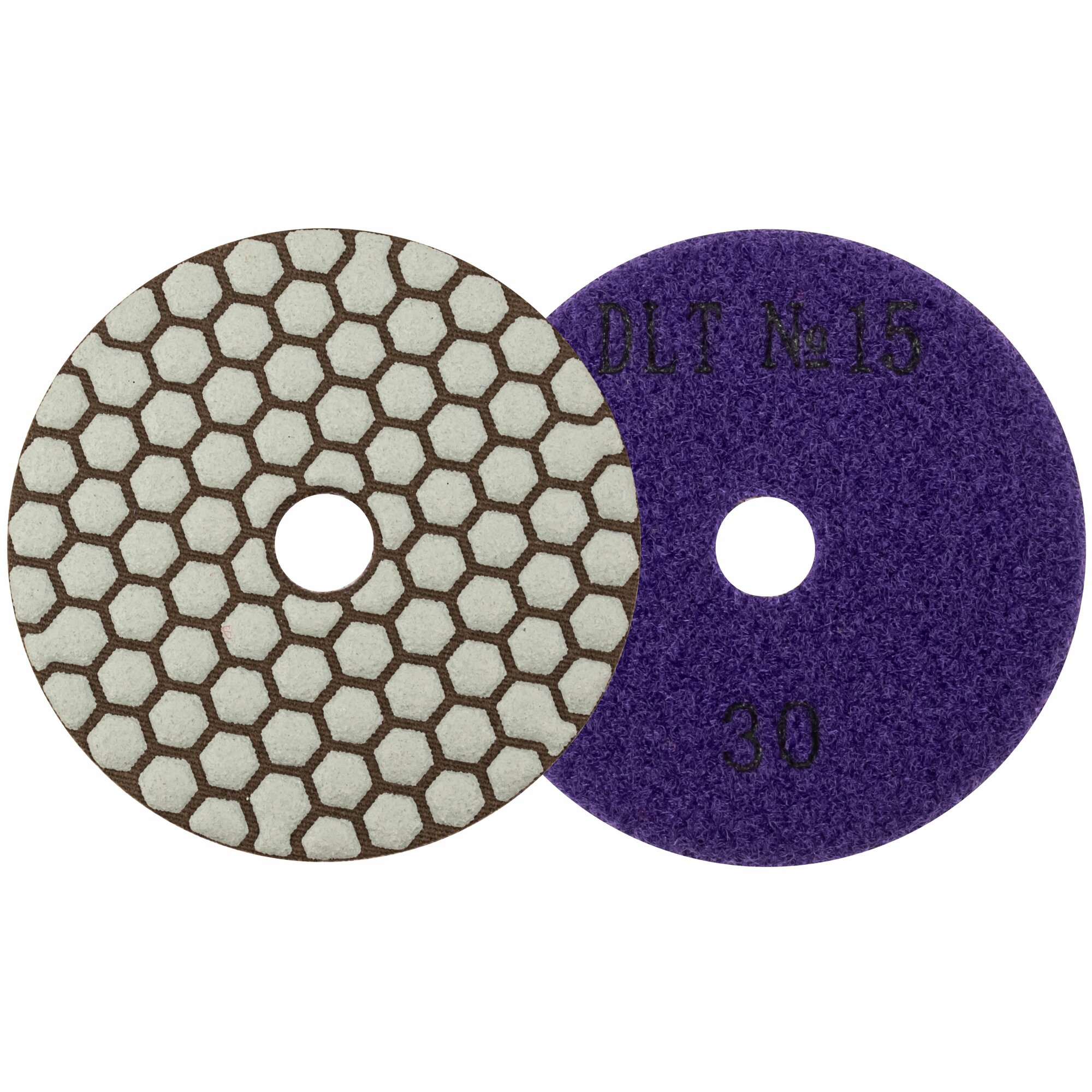 Круг алмазный гибкий шлифовальный DLT №15, 100мм, зерн.#30, для сухой и мокрой шлифовки АГШК, арт.1946