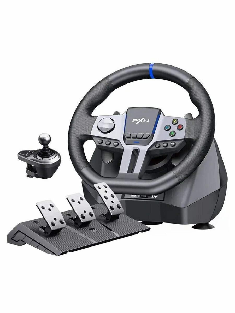 Комплект из игрового руля, коробки передач и педалей PXN V9 Gen2 Gaming Racing Wheell Black