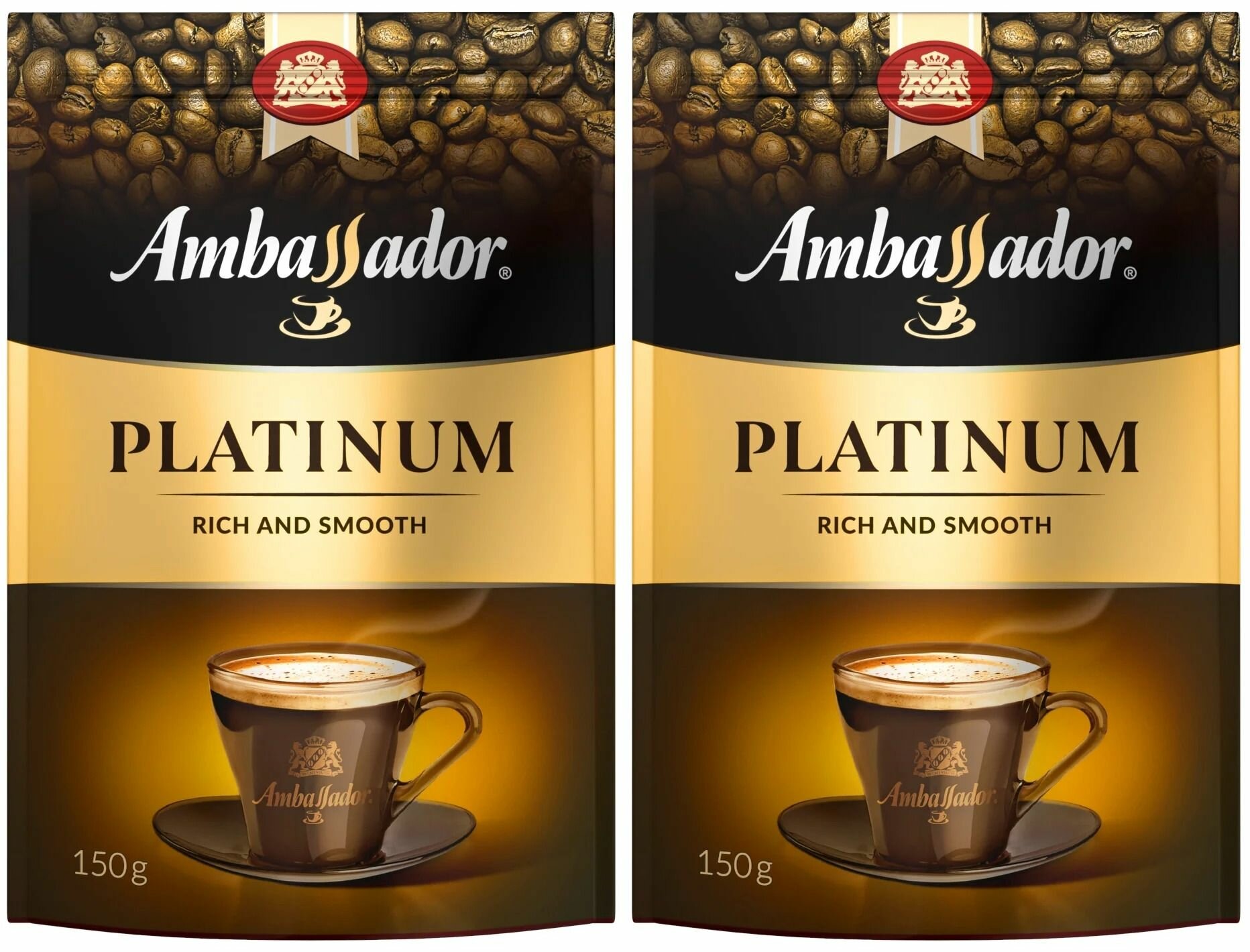 Ambassador Кофе растворимый Platinum, 150 г, 2 уп