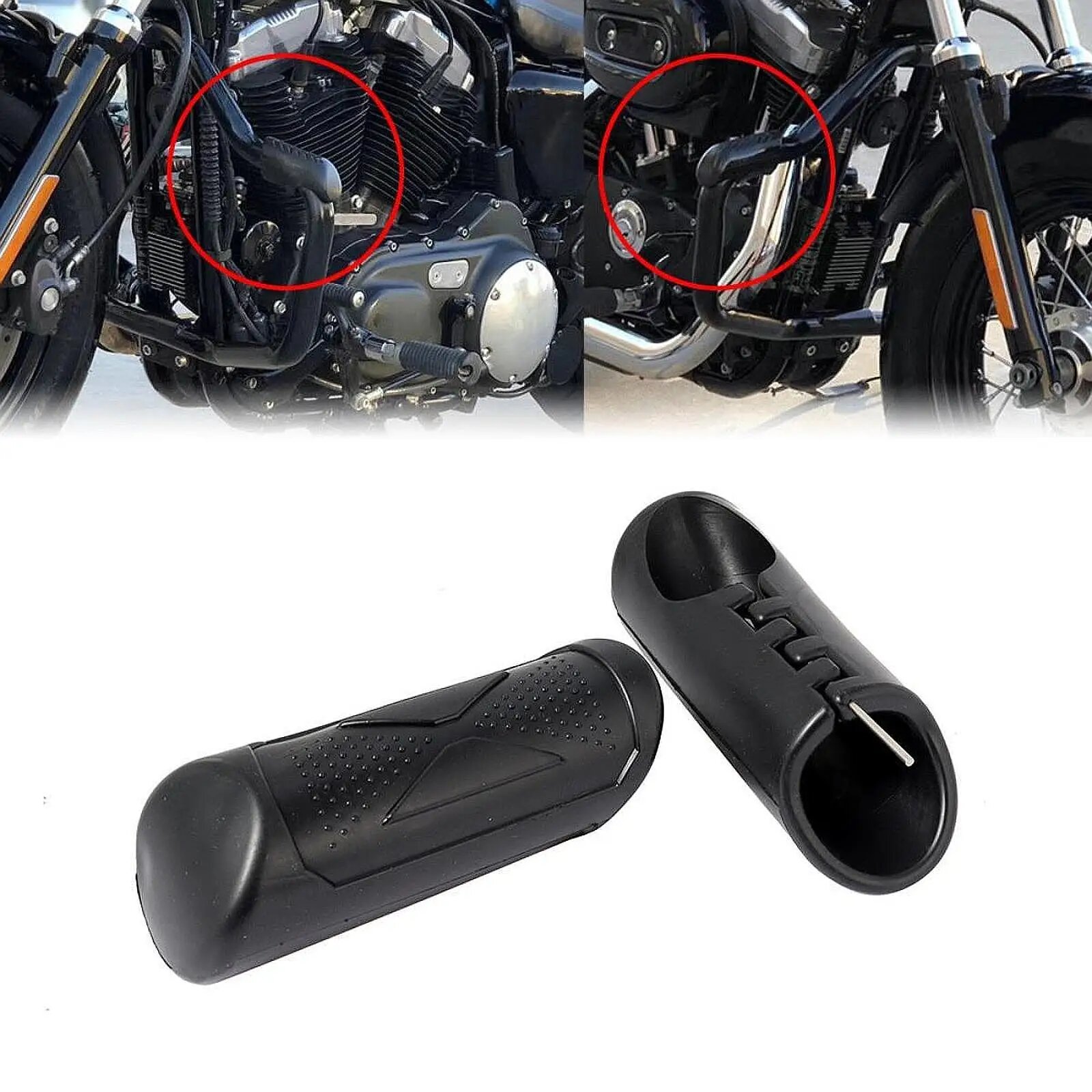 Защитные накладки на дугу мотоцикла, высокопрочная защита от падения в стиле ретро