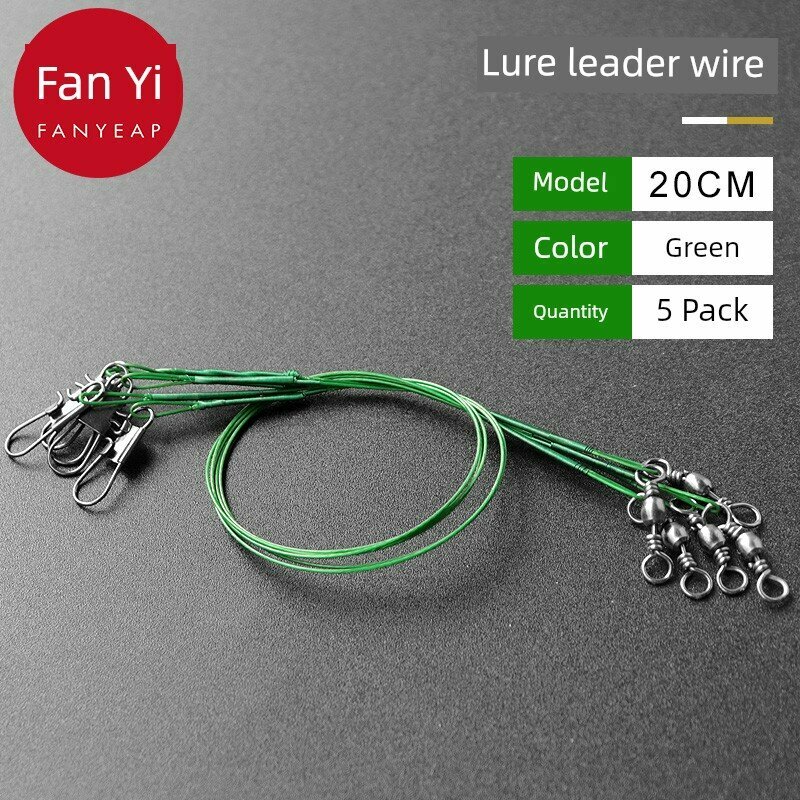 Поводок для рыбалки pq801_Luya, карбоновая леска, высокопрочный соединитель из стальной проволоки, готовая карбоновая