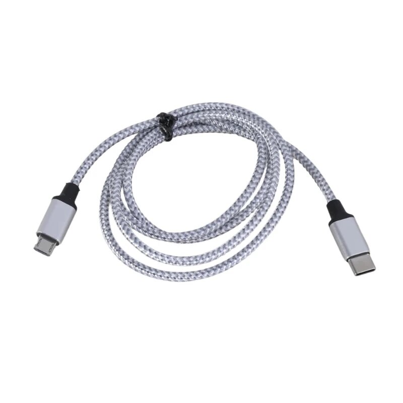 USB C - Micro USB кабель, 0.5m, серый — фото 1