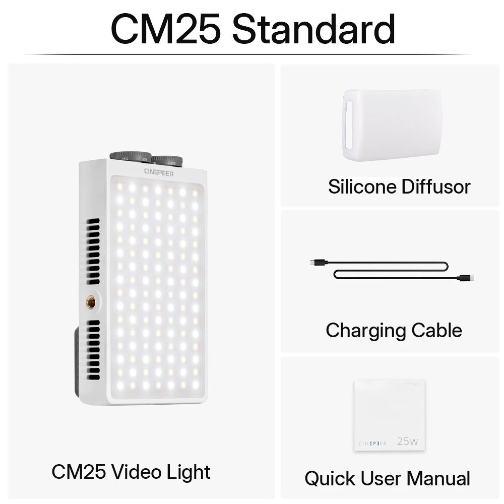 ZHIYUN CINEPEER CM25 двухцветный LED видеосвет