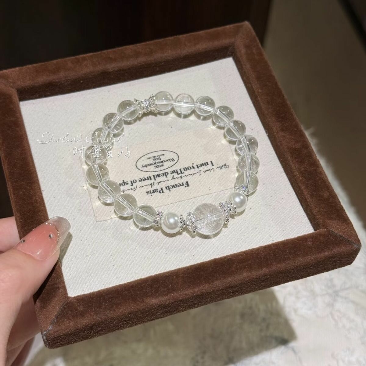 YM Mall Браслеты из бусин Фиолетовые бусины Ручная работа Творчество