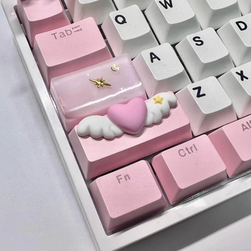 Колпачки для клавиш Love Wings, розовый, 2.25u