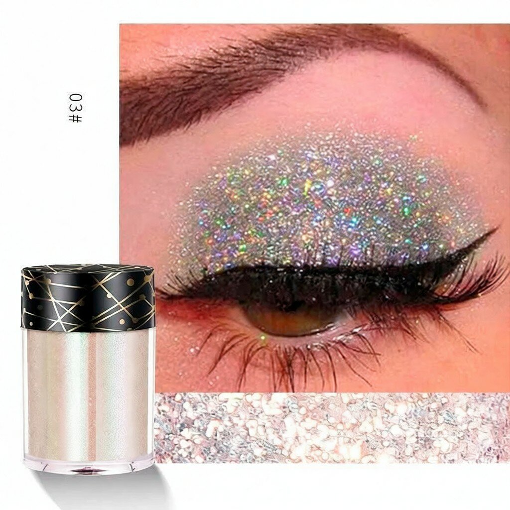 Палетка тени для век Shimmer, Shimmer, с частицами сияния и глиттера, тонкие порошки, кремовые воски, объемные флэйки, для макияжа век, бровей, губ, ногтей, укладки волос