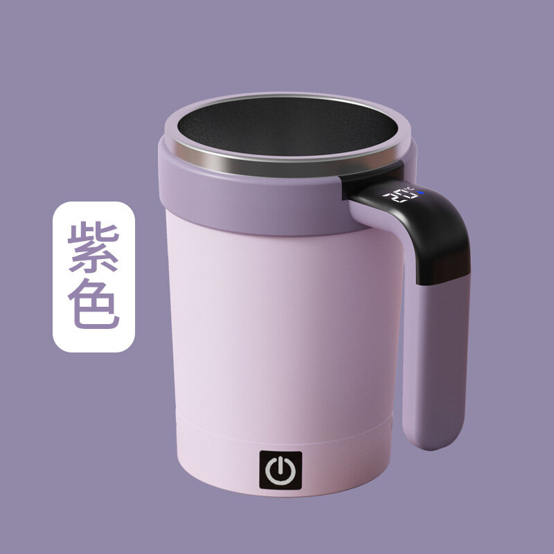 Новая модель с крышкой, цифровым дисплеем, интеллектуальным измерением температуры, магнитным автоматическим стаканом для перемешивания, электрической портативной кофейной чашкой, стаканом для молочных коктейлей