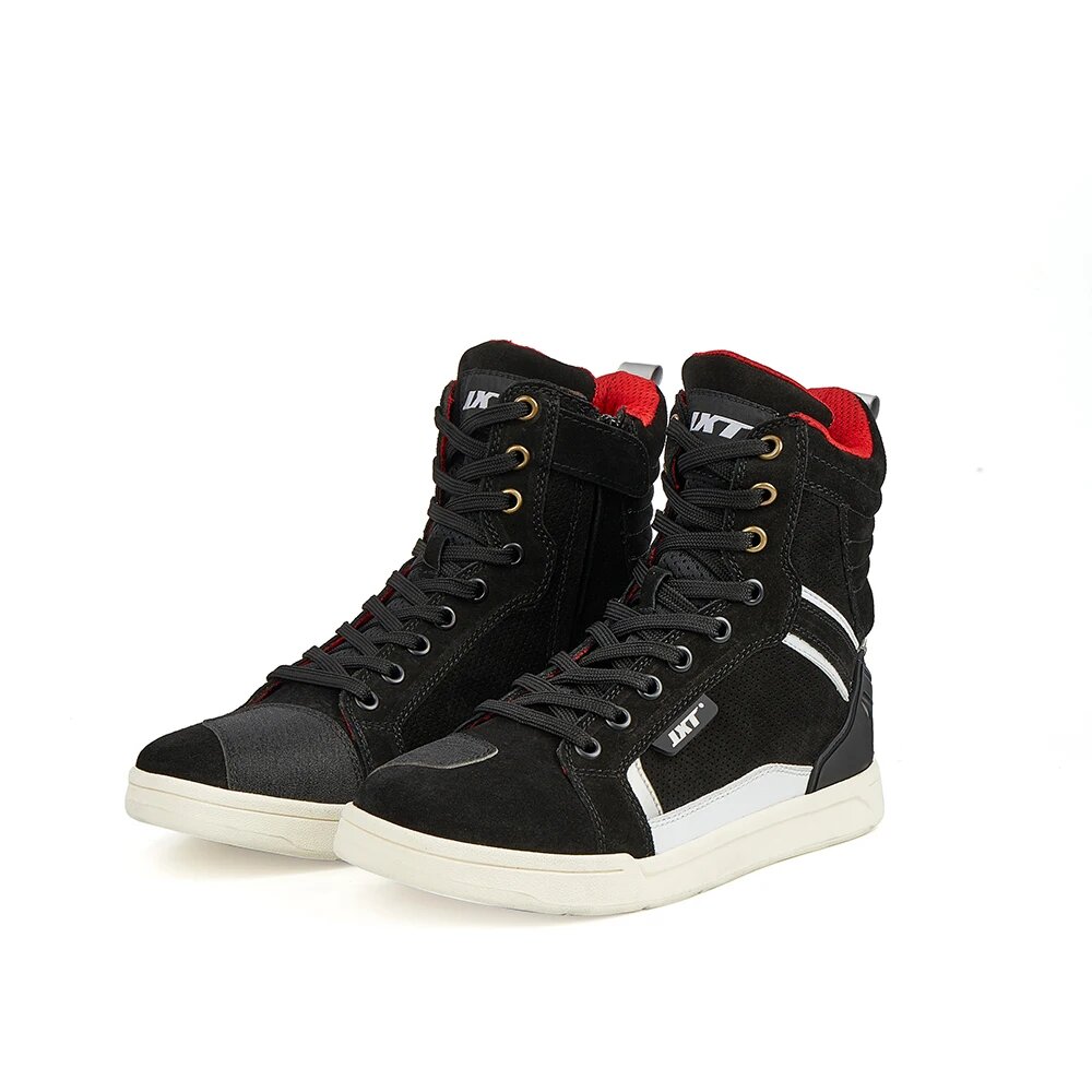 Дышащая мотоциклетная обувь Four Seasons, байкерские ботинки, городская кожаная 41, black