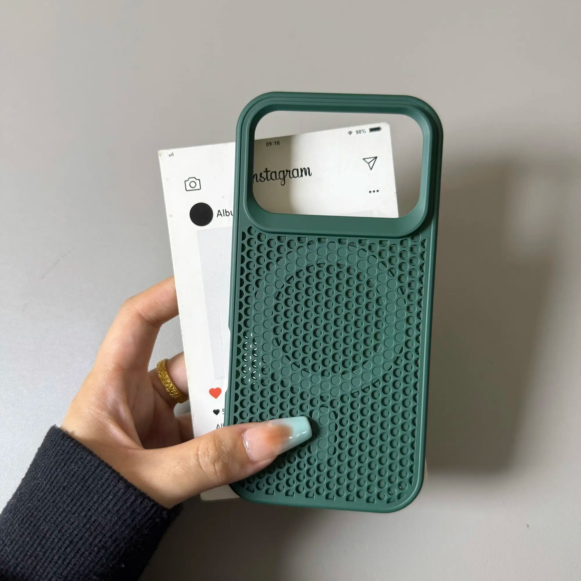 Для XiaoMi POCO F8 Ultra F8 Pro чехол новый магнитный сотовый термосетчатый Поко Ф8 Про, dark green