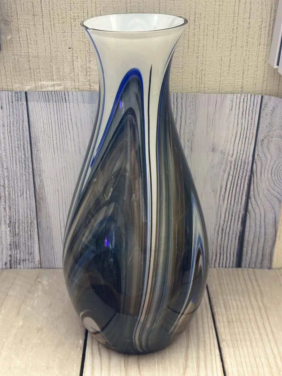 Ваза Цветное стекло винтажная 30 см