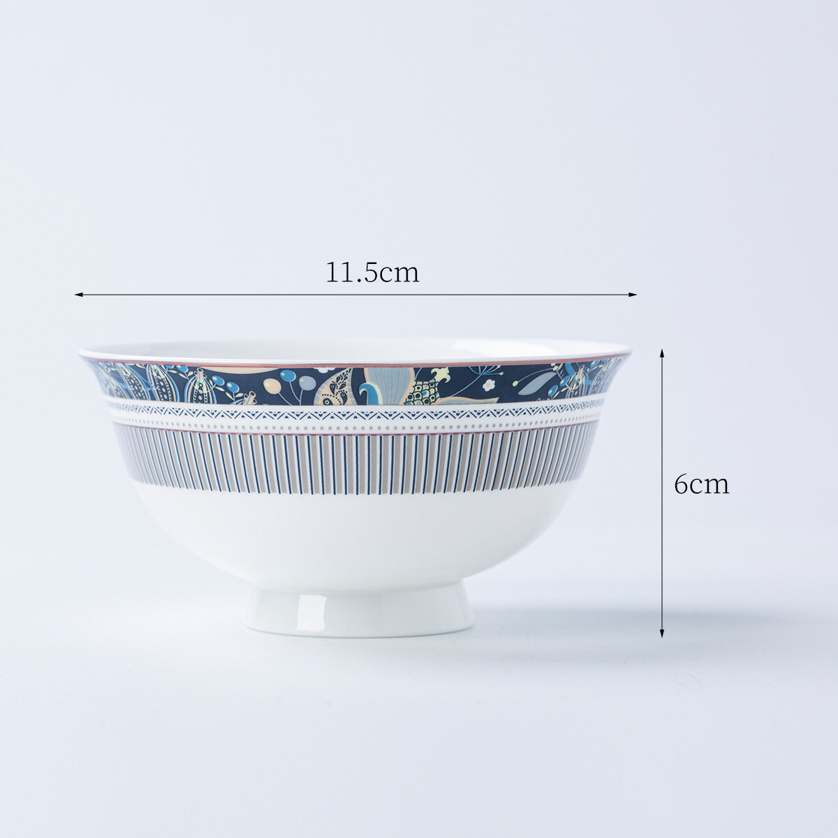 Цзиндэчжэнь Керамическая чаша Оптовая Ice Blue Bowl Plate Керамическая посуда Бытовая кость Китай Высокая чаша Суп чаша