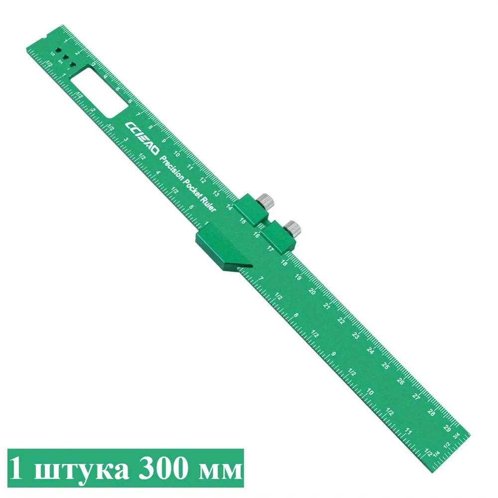 FNICEL Линейка, угольник строительный 300мм, Алюминий