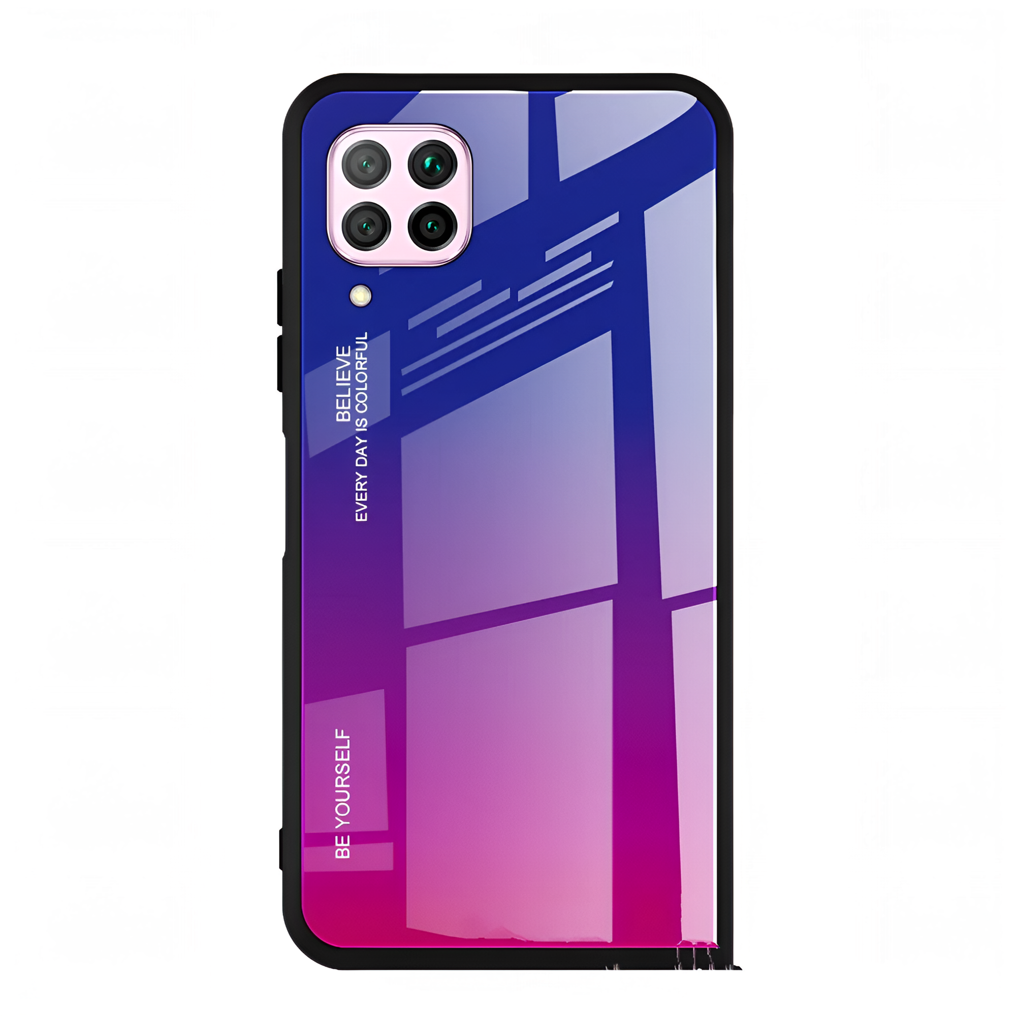 Чехол-бампер для Huawei Nova 6 SE /Huawei Nova 7i / Huawei P40 Lite стеклянный из закаленного стекла с эффектом градиент