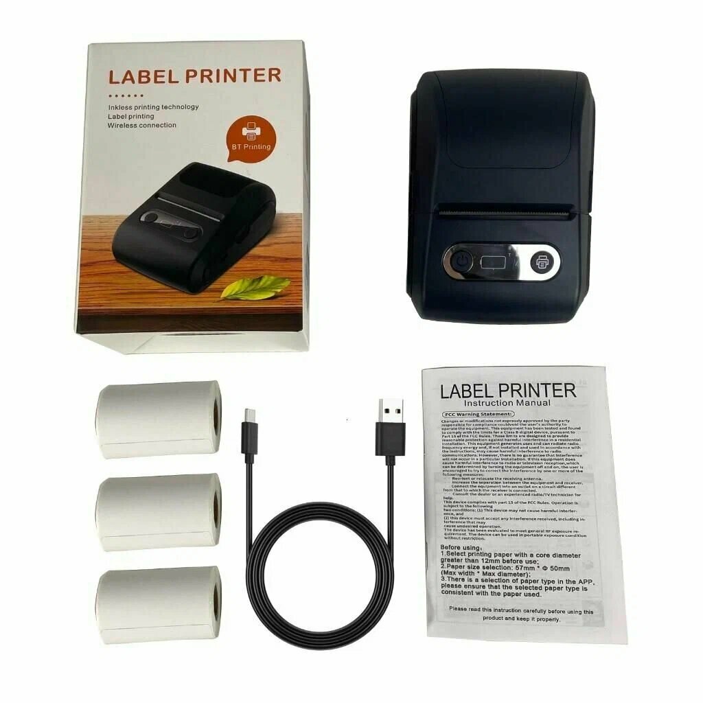 Мини-термопринтер этикеток с Bluetooth: печать этикеток 12-57 мм для дома, офиса и малого бизнеса.