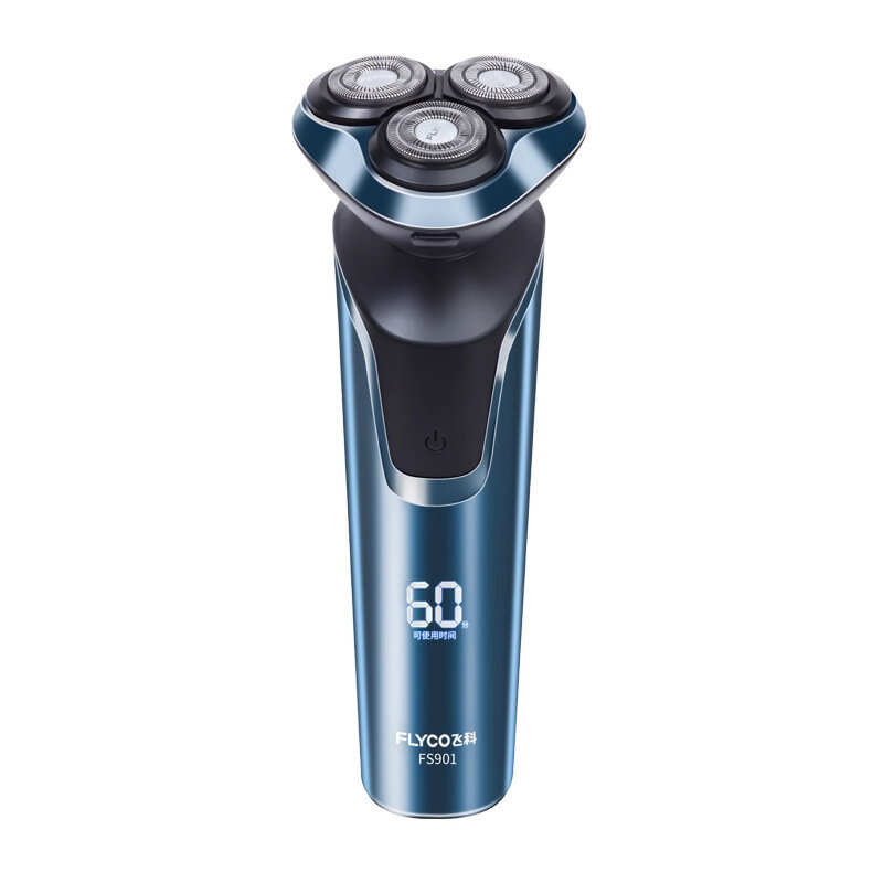 Умная бритва Feike FS901 с 3 плавающими головками, интеллектуальным LED-дисплеем и 1-часовой быстрой зарядкой.