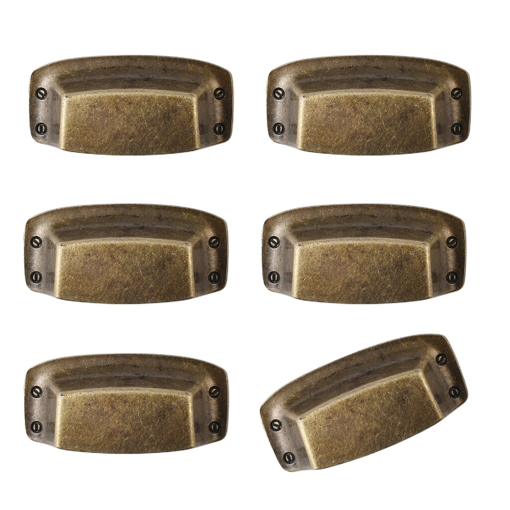 Антикварные Квадратные Ручки в виде Ракушек из Металлической смеси для Выдвижных Шкафов с Простым Захватом