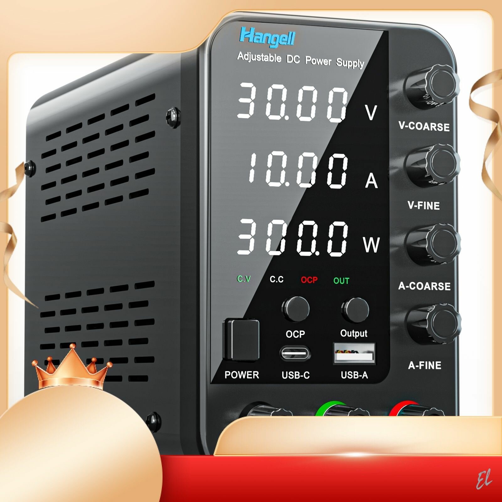 Регулируемый источник питания постоянного тока,30V 10A, цифровой дисплей, регулятор напряжения, коммутация, высокая мощность, Лабораторный блок питания