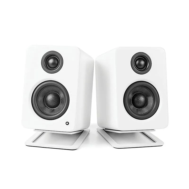 Подставки под колонки настольные(белое)/ Крепление для колонок/ Кронштейн для акустических систем на стол комплект две полки