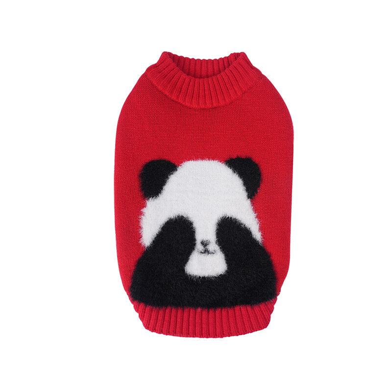 Горячая распродажа SG, веселый свитер с капюшоном в виде панды, безрукавный вязаный свитер для собак бишон шнауцер, оптовая продажа