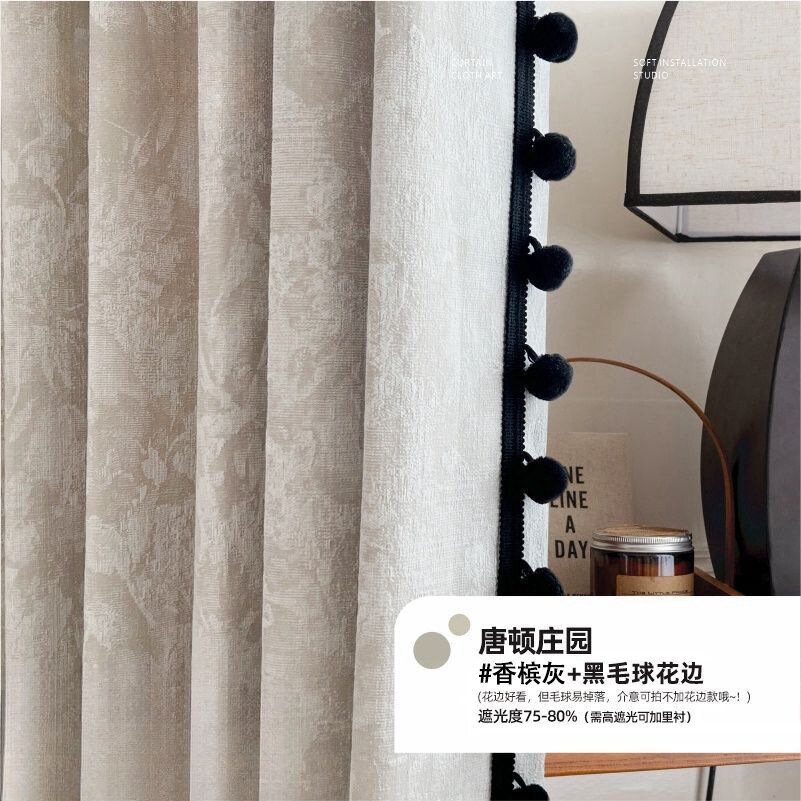 Шторы из шенилла в стиле Downton Abbey, жаккардовые, французский стиль, для спальни, высококачественные, для гостиной, затемняющие, готовые шторы из Шаосин Кэцяо