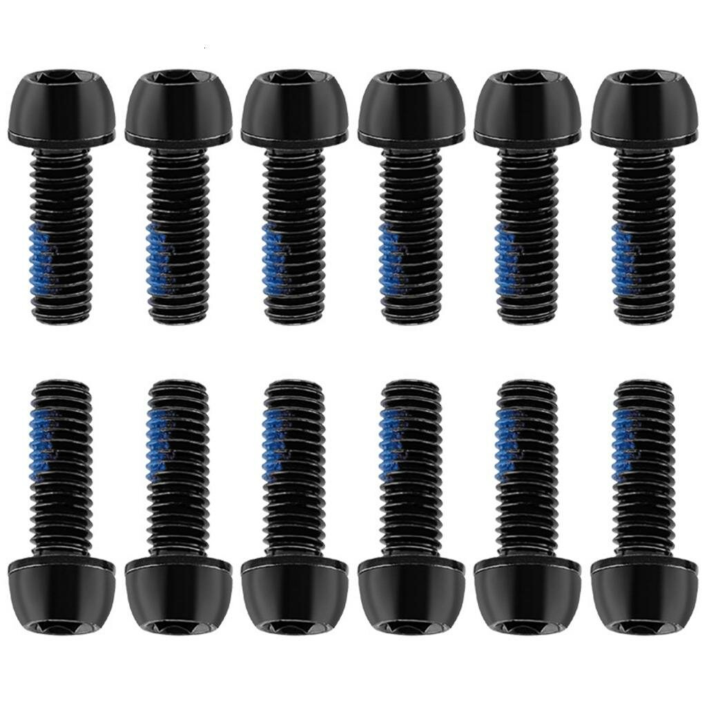 Велосипедные болты для суппорта дискового тормоза, шатунов и выноса 12 шт, Черный