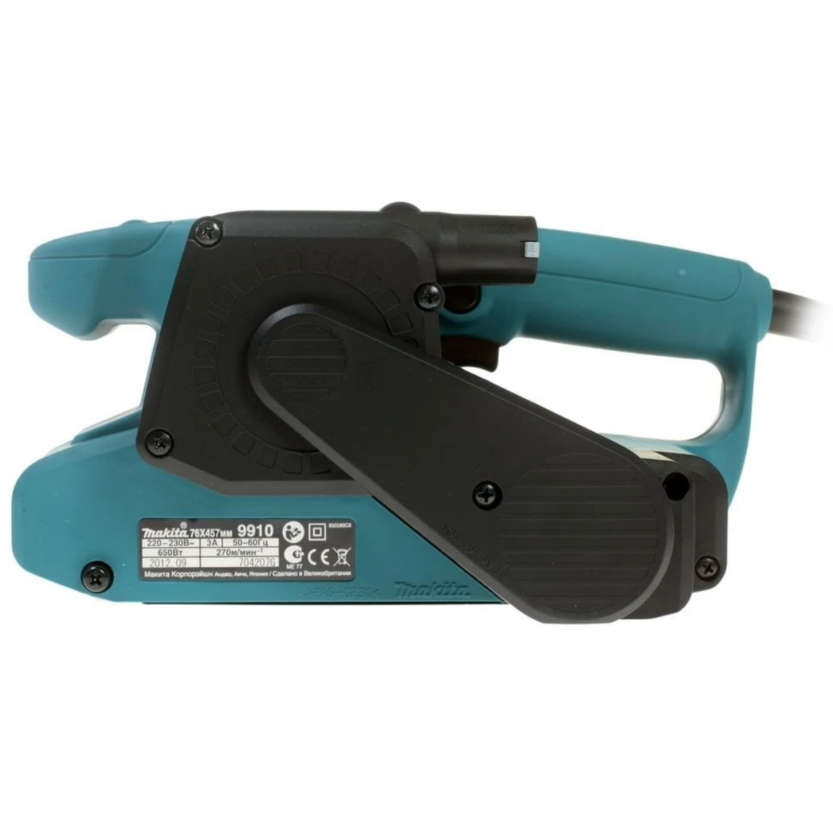 Ленточная шлифмашина Makita 9910, синий/черный, мощность 650 Вт