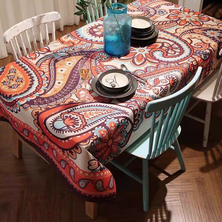 Ткань для обеденного стола, кофейного стола, мастерская живопись, цифровая печать, американский французский стиль, легкая роскошь, высококачественная сельская столовая скатерть