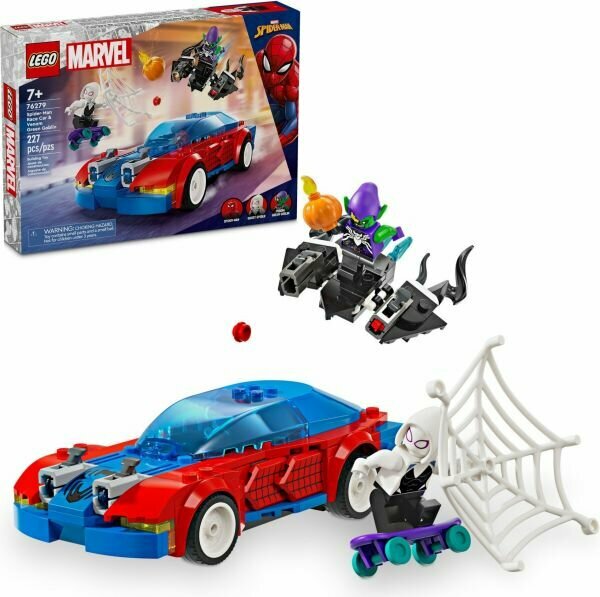 Lego 76279 Super Heroes Гоночная машина Человека-паука и Веномизированный Зелёный Гоблин
