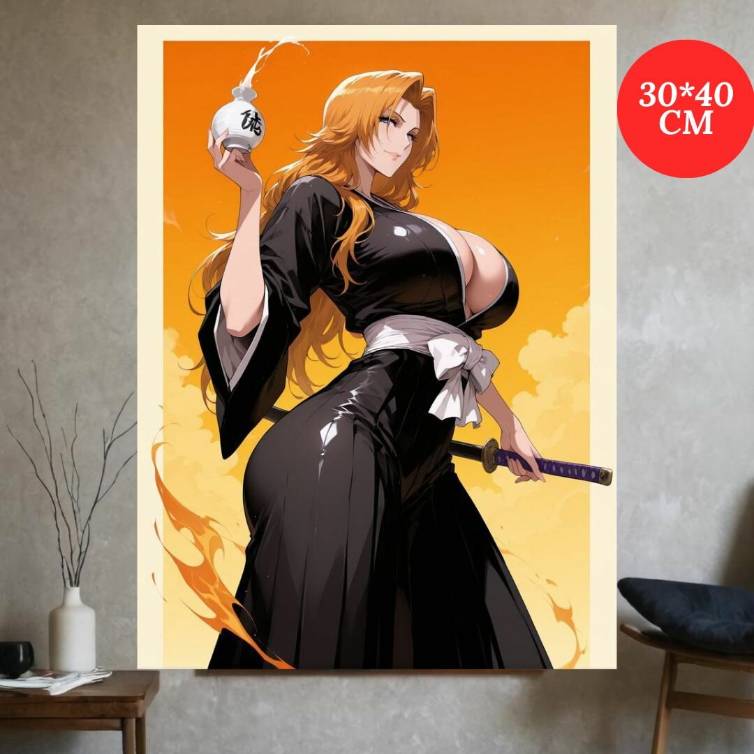 Картина на металле (Блич) Рангику Мацумото, 30*40 см