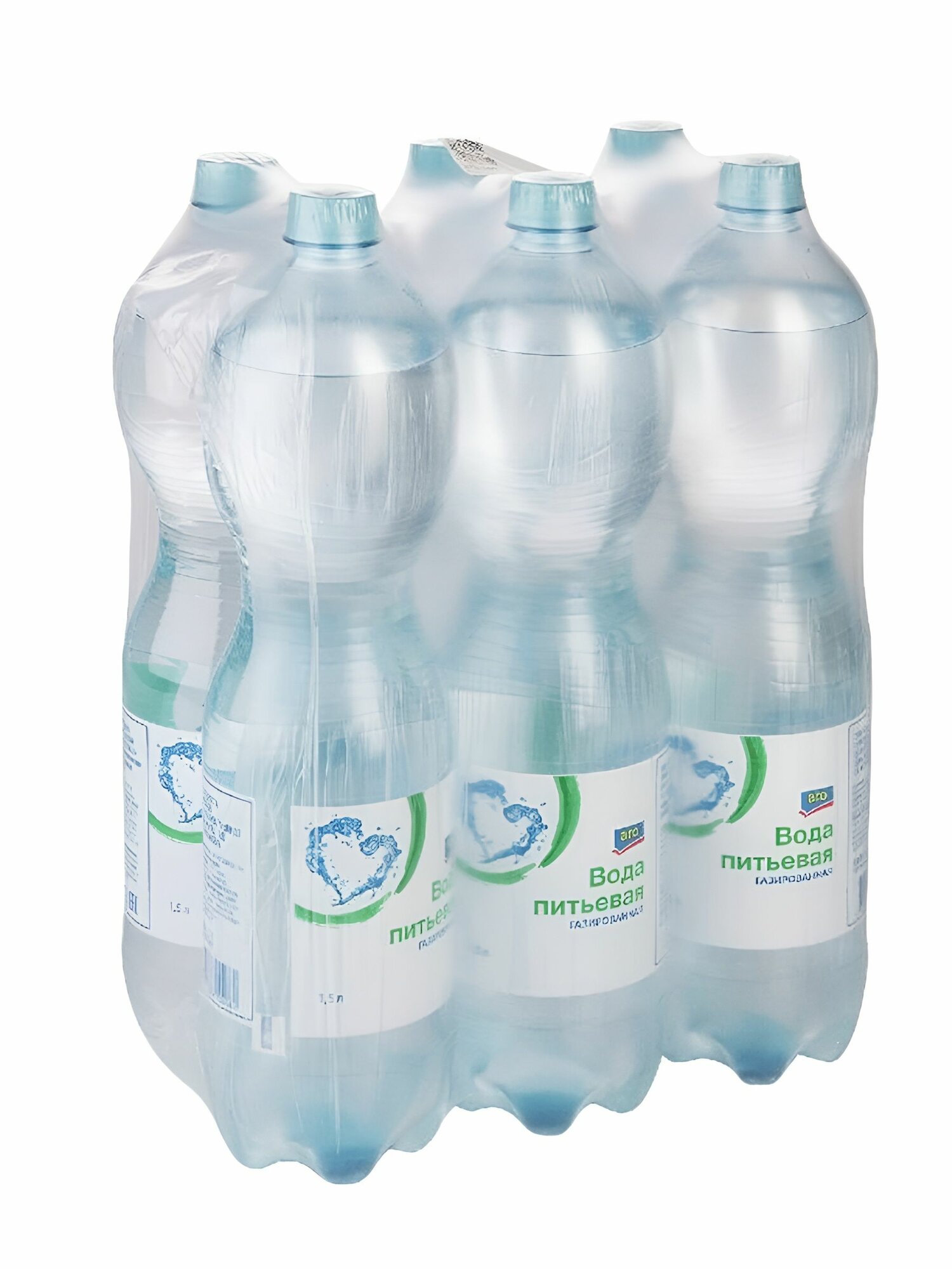 Вода питьевая газированная Аro,1500 мл x 6 шт