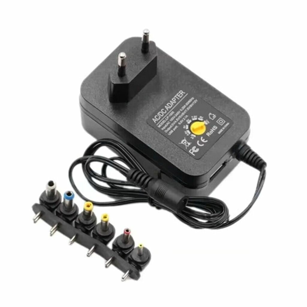 Регулируемый универсальный источник питания ACtoDC 3-12 В с 6 наконечниками разъемов и зарядным устройством USB AC3-12 В, сменный зарядный адаптер