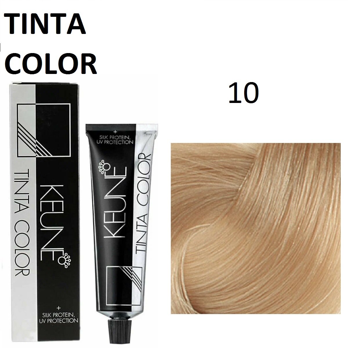 Keune Tinta Color 10 стойкая краска для волос, Экстра светлый блондин, 60 мл