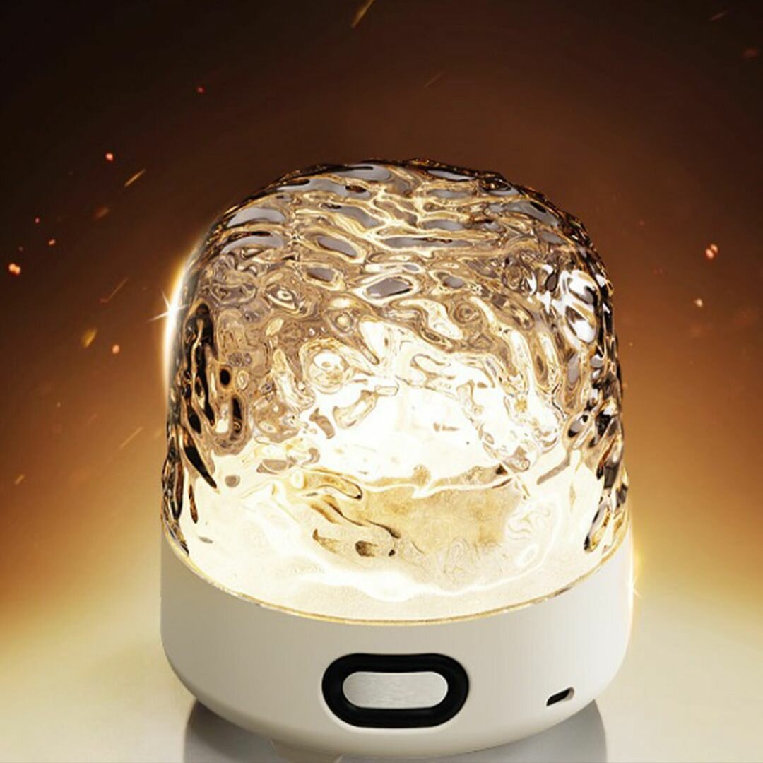 Акустическая ночная лампа с водяными узорами, 16 цветов и 4 динамических режима, встроенный Bluetooth-динамик, многофункциональная