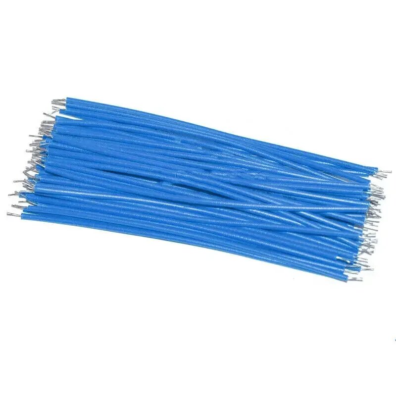 Провод перемычки 22AWG, луженая медная проволока, 100 шт, 5см/10см/15см/20см Blue, 5cm