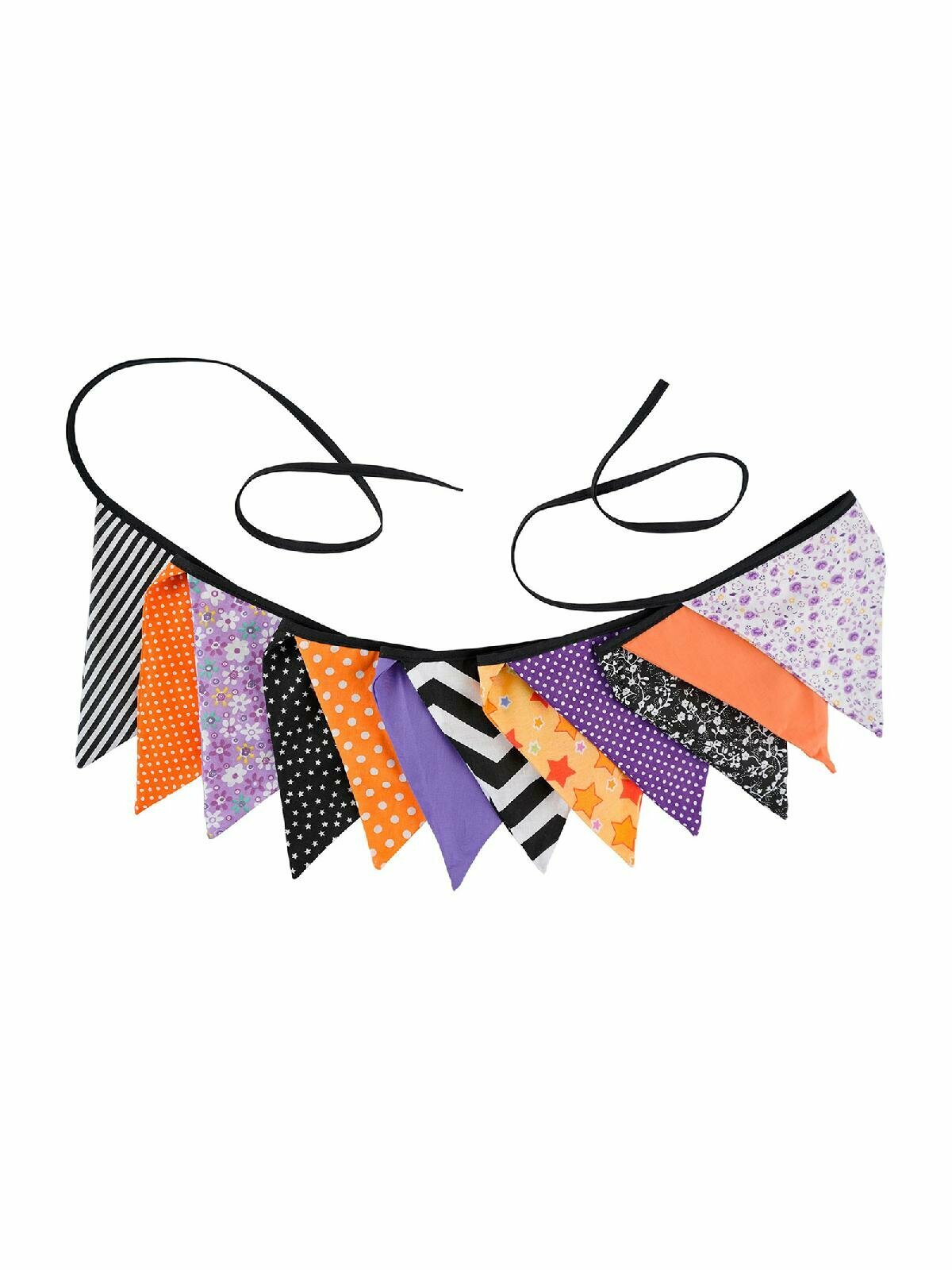 Треугольные флажки-вымпелы на Хэллоуин для оформления школьных и домашних витрин