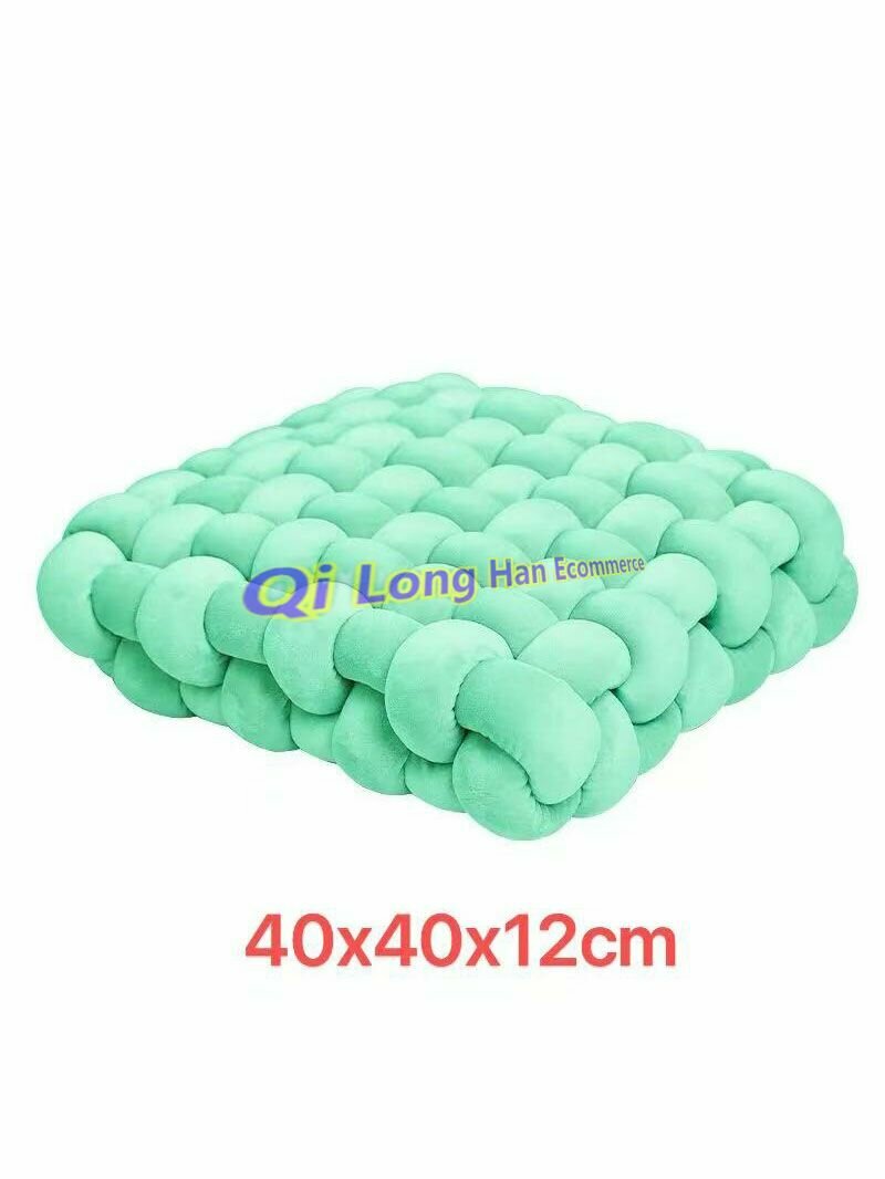 Подушка вязаная, для сидения и декора, восточные принты, 40 см х 40 см