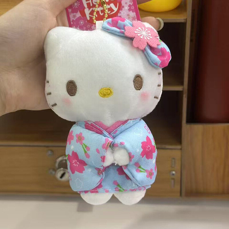 Японский стиль кимоно, милая плюшевая кукла Hello Kitty, подвеска для сумки, плюшевая игрушка, украшение для рюкзака, маленькая кукла для девочки