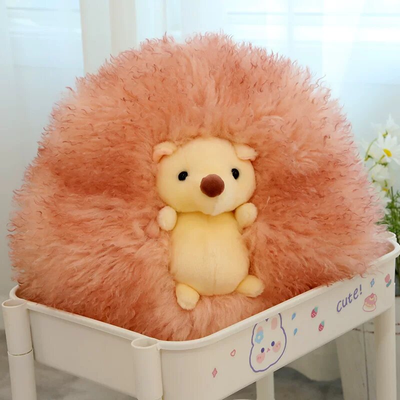 Оригинальная плюшевая игрушка-ежик AURORA с длинным мехом, подушка для сна, милая кукла-шар, детская мягкая игрушка,