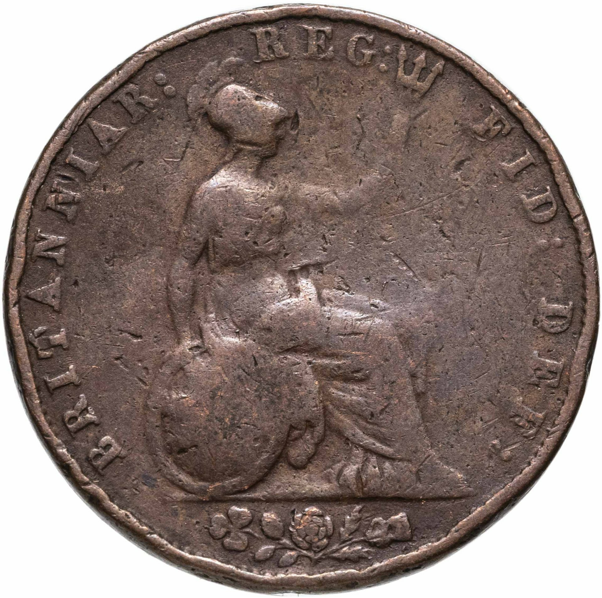 Великобритания 1/2 пенни penny 1841, Медь, в сохранности VG