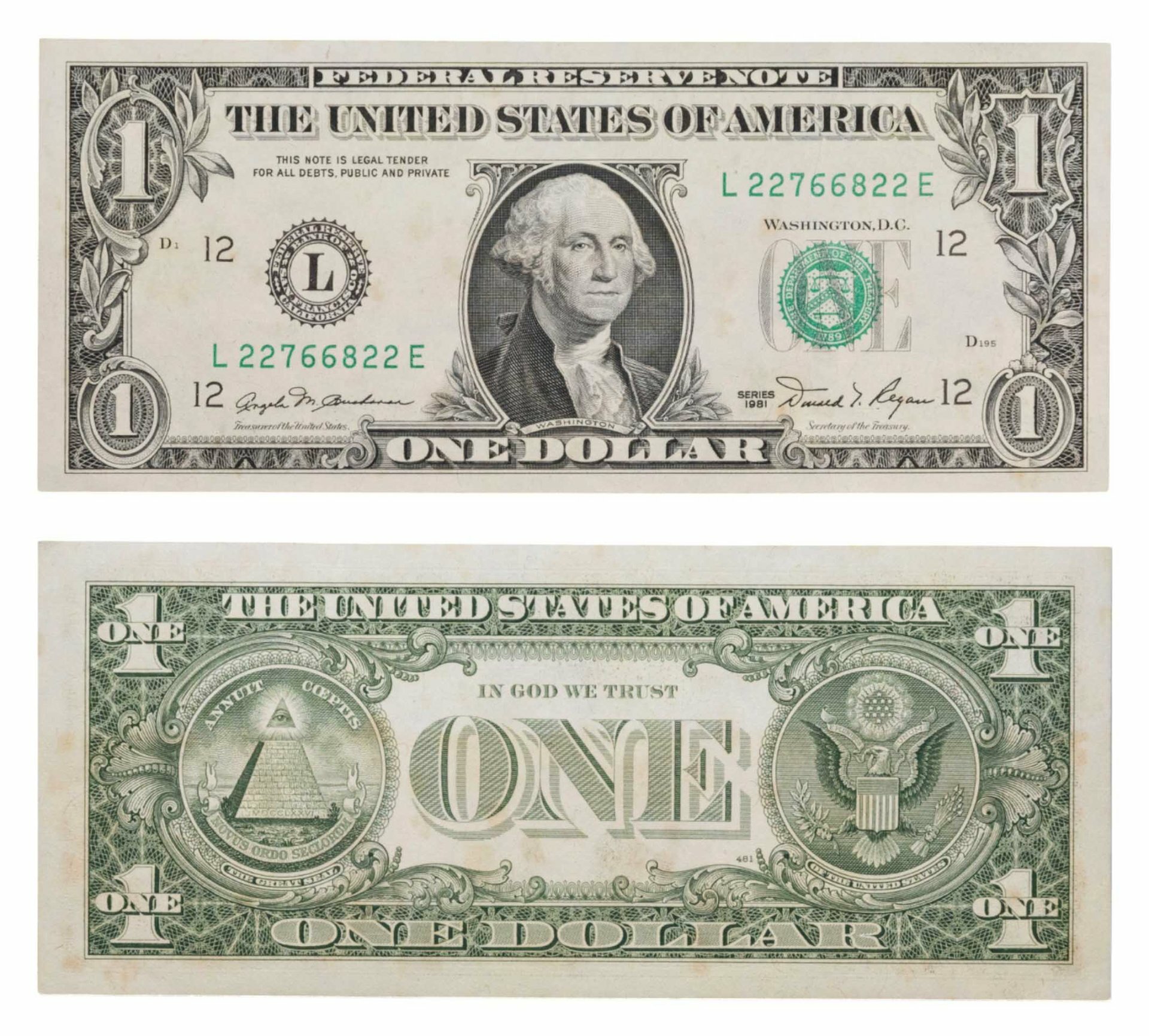 США 1 доллар 1981 года Pick 468а L-Сан Франциско