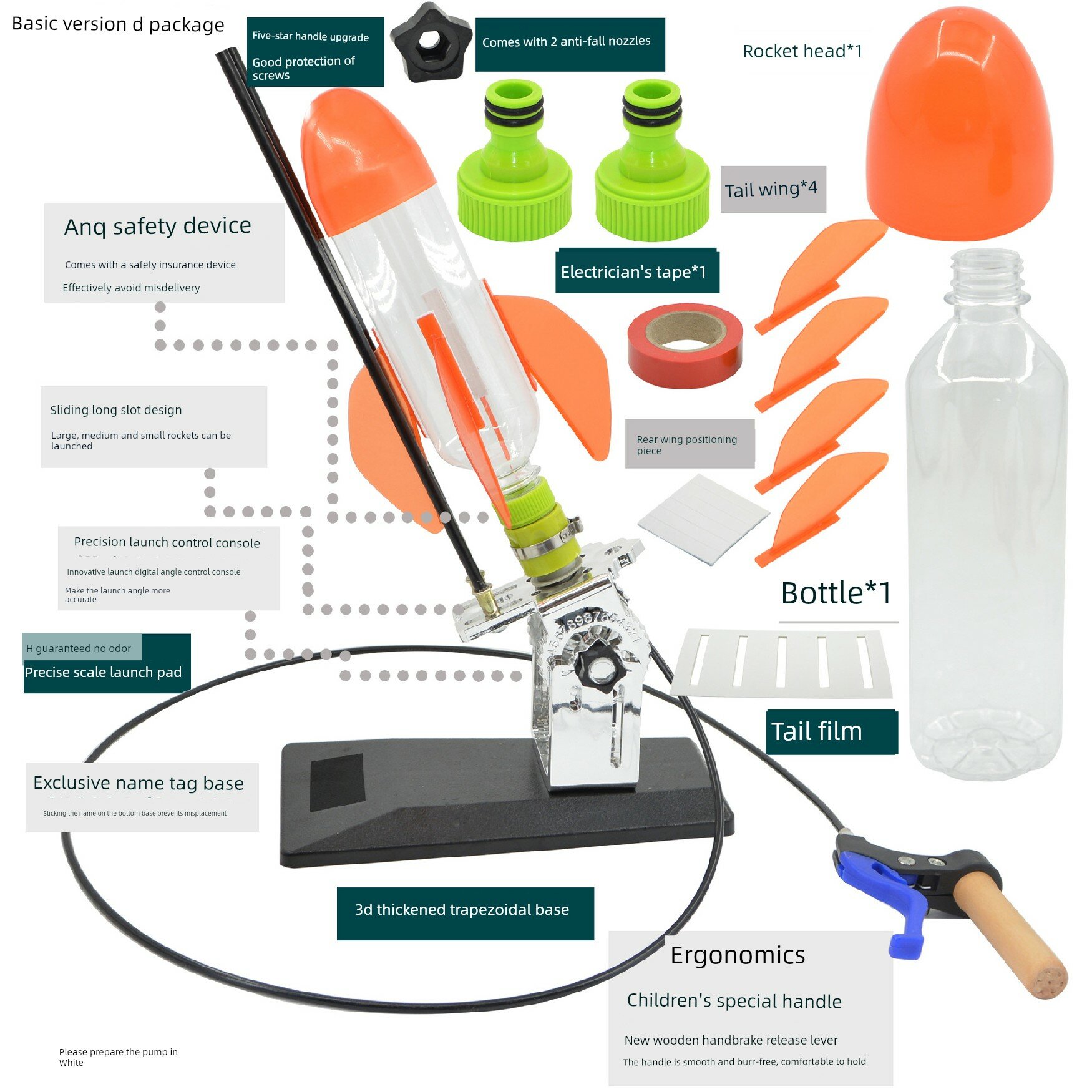 Модель водной ракетницы, научно-технический набор для сборки, полный комплект материалов, ручная работа, для