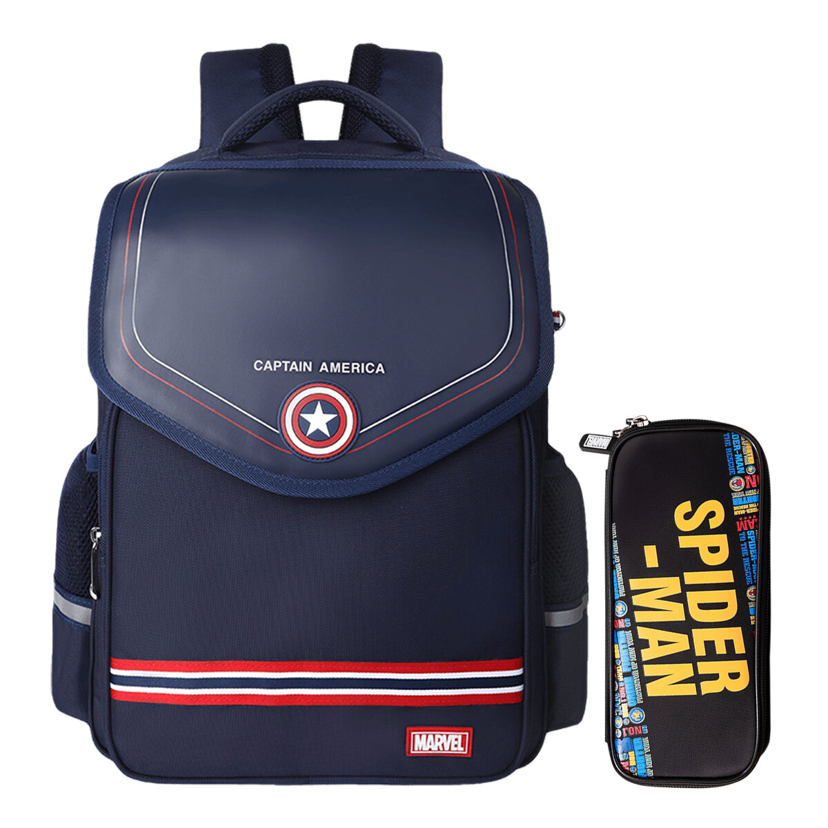 Рюкзак мужской Disney × Marvel 1400793597, синий, большой, из полиэстера и PU-кожи