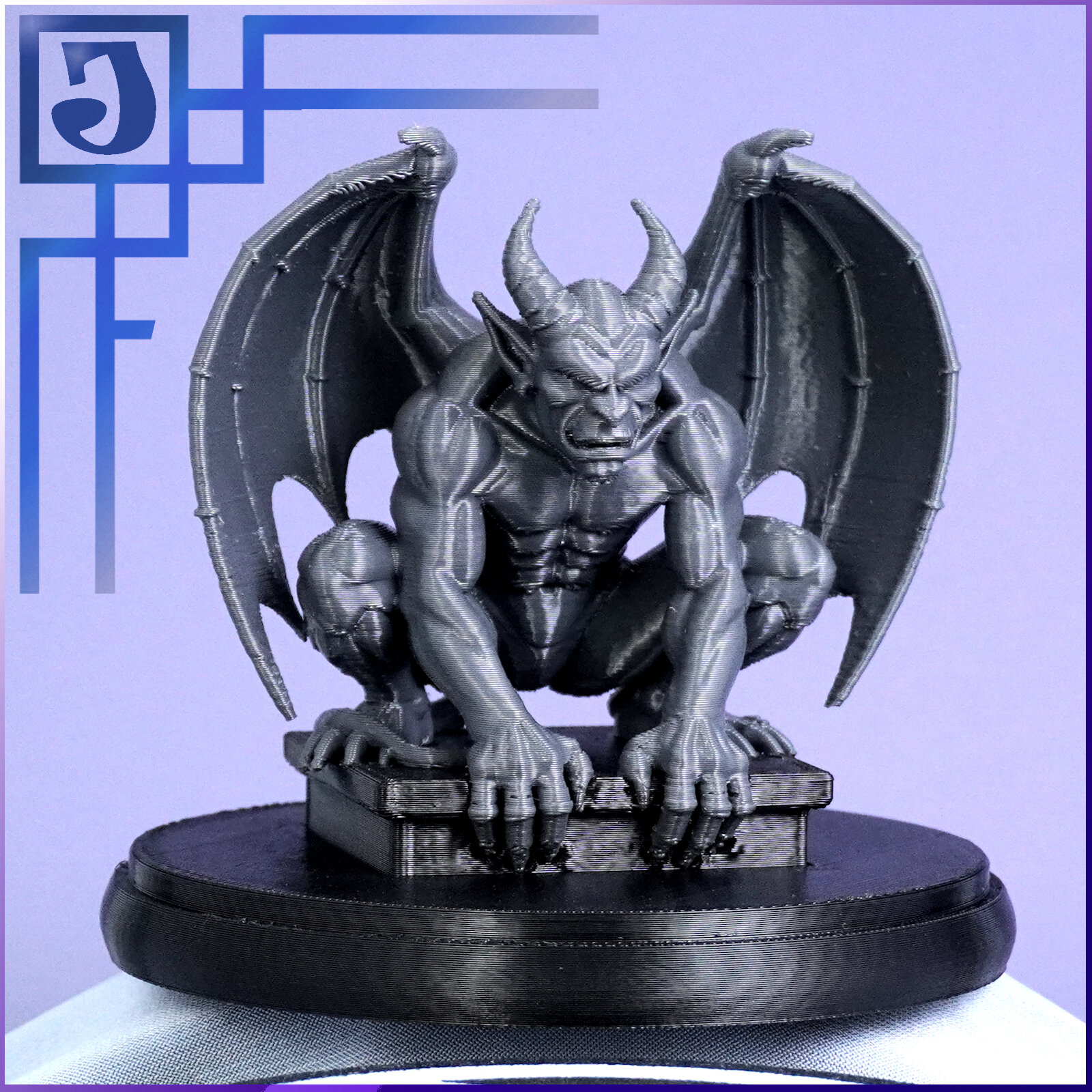 Статуэтка "Горгулья-Хранитель", 3D-печать, 70x70 мм, в подарочной упаковке