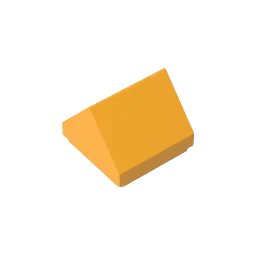 Желтые строительные блоки Gobricks 1x1 45° (036)