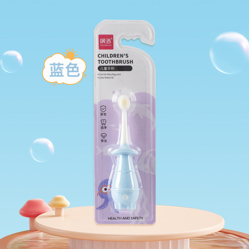 Маленькая зубная щетка с мягким гелем, не раздражающая, для обучения детей, милая зубная щетка для детей 0-3 лет, мягкая щетина