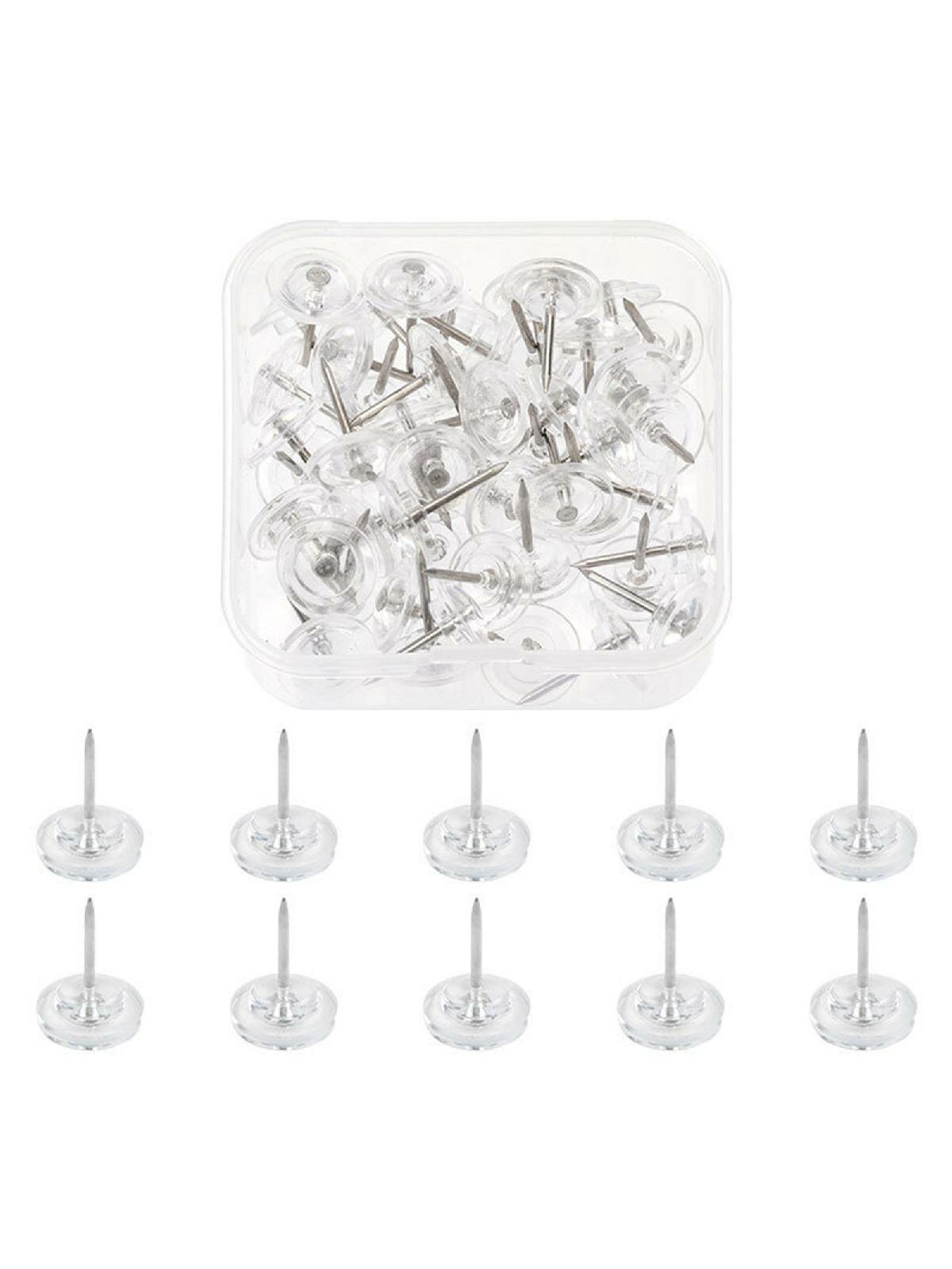 50шт штифтов Декоративные булавки для карт Пробковая доска объявлений, кнопки для наклеек для офиса