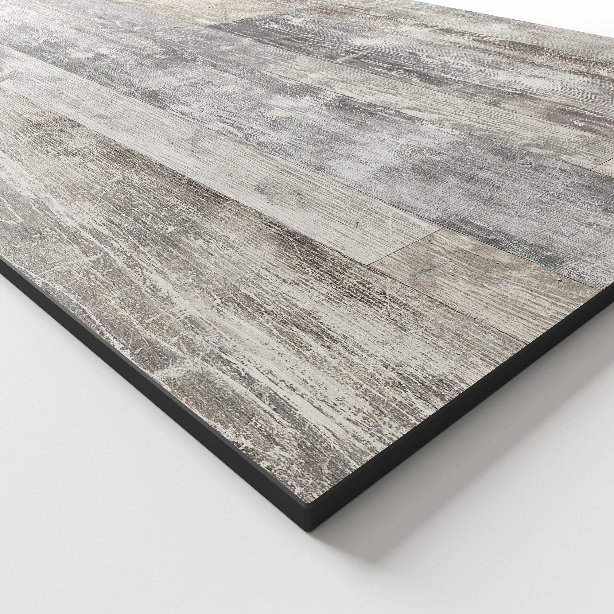 Столешница для кухни HPL Compact Grey Rustic Wood 2400х600 мм с плинтусом, Slotex