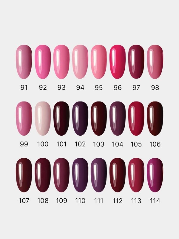 Гель лак для ногтей, гель-лак KIYOKO, 10g (91-120) ярко розовый темно бордовый фиолетовый